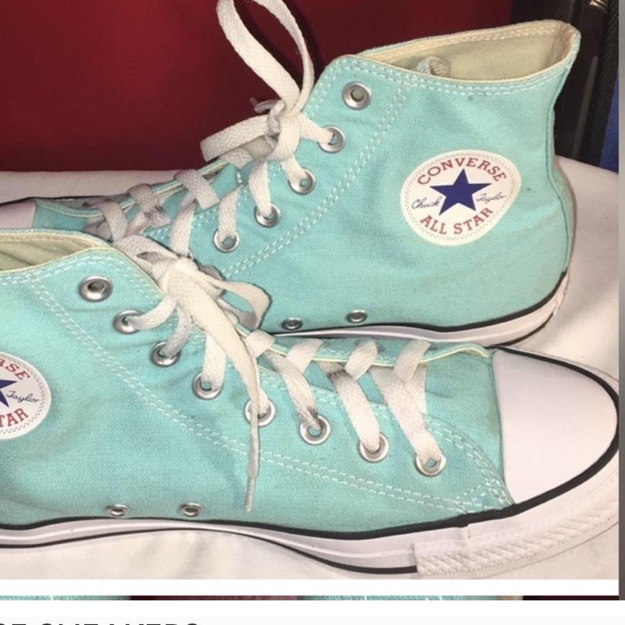Turquoise converse - Depop
