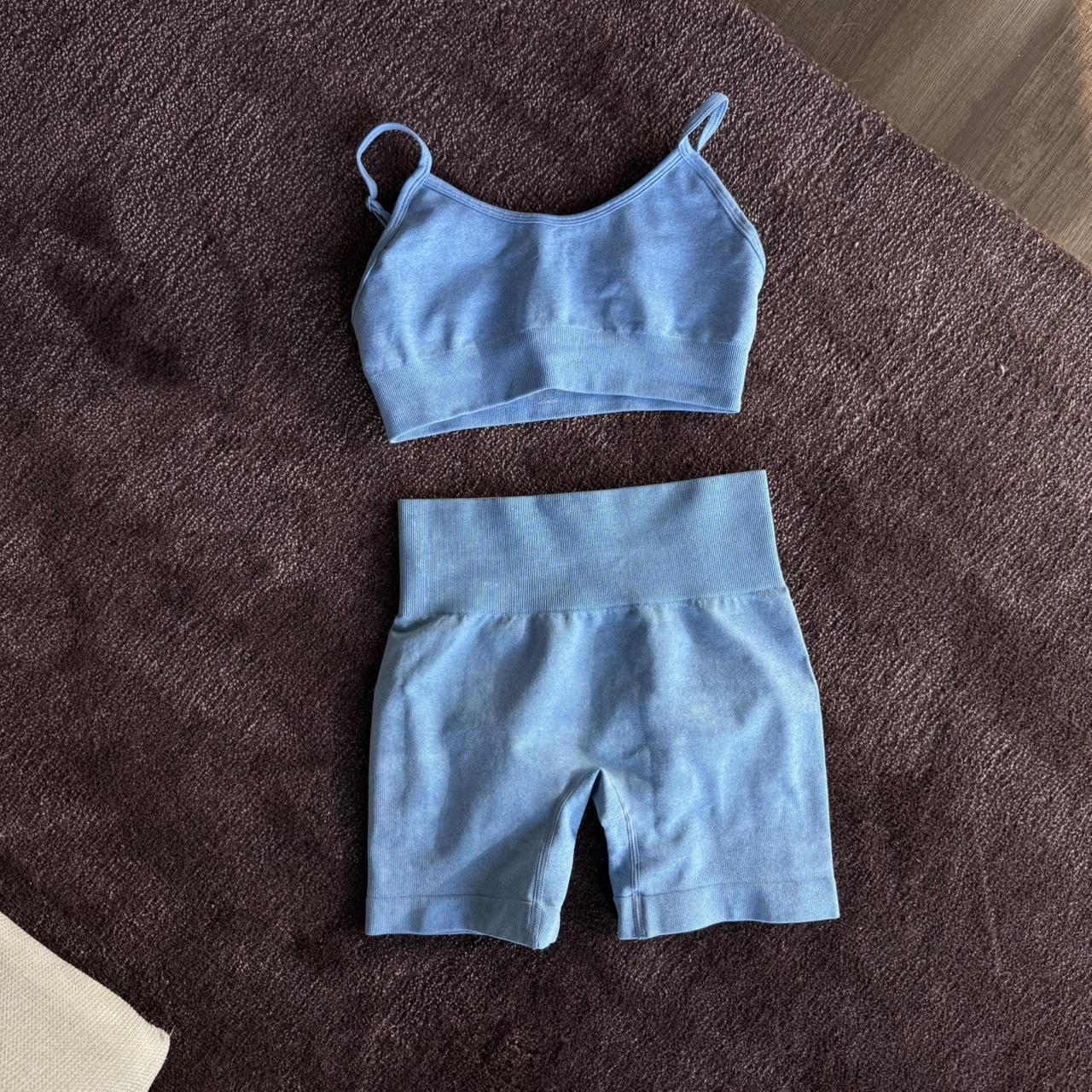 Light blue workout set | Depop