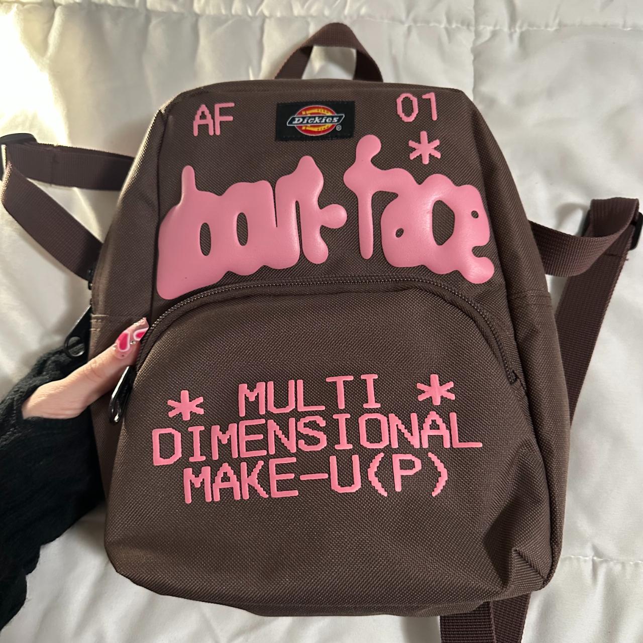 Exclusive brown dickies x about - face mini backpack... - Depop