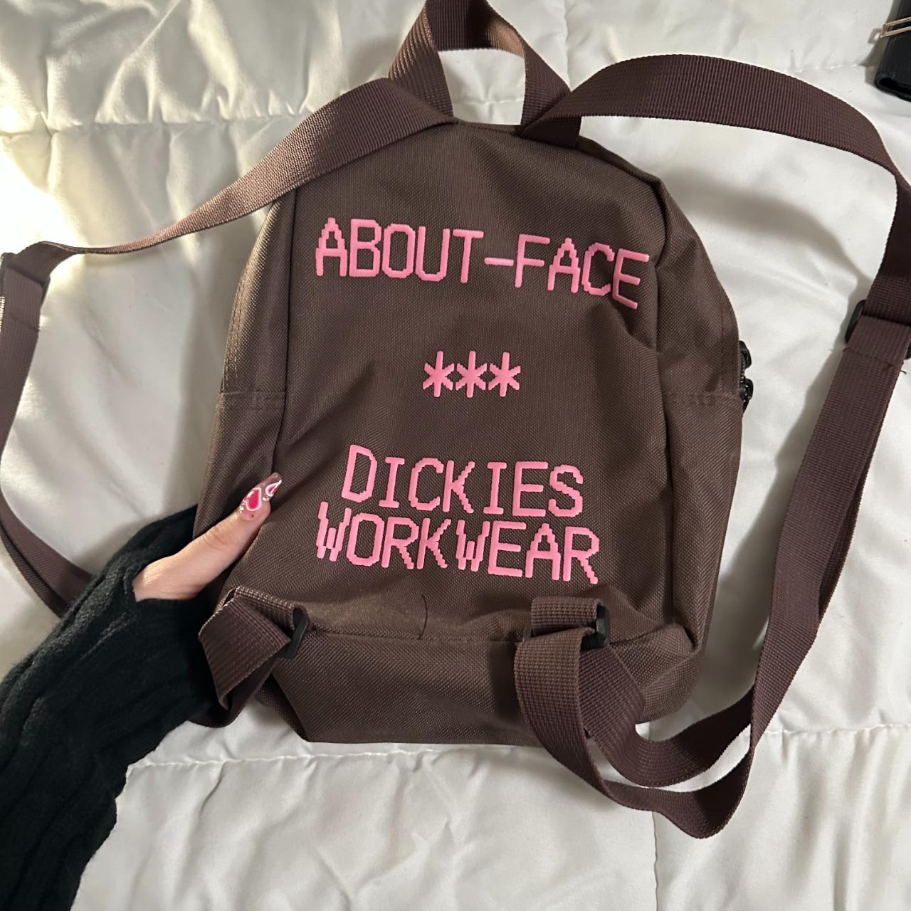 Exclusive brown dickies x about - face mini backpack... - Depop