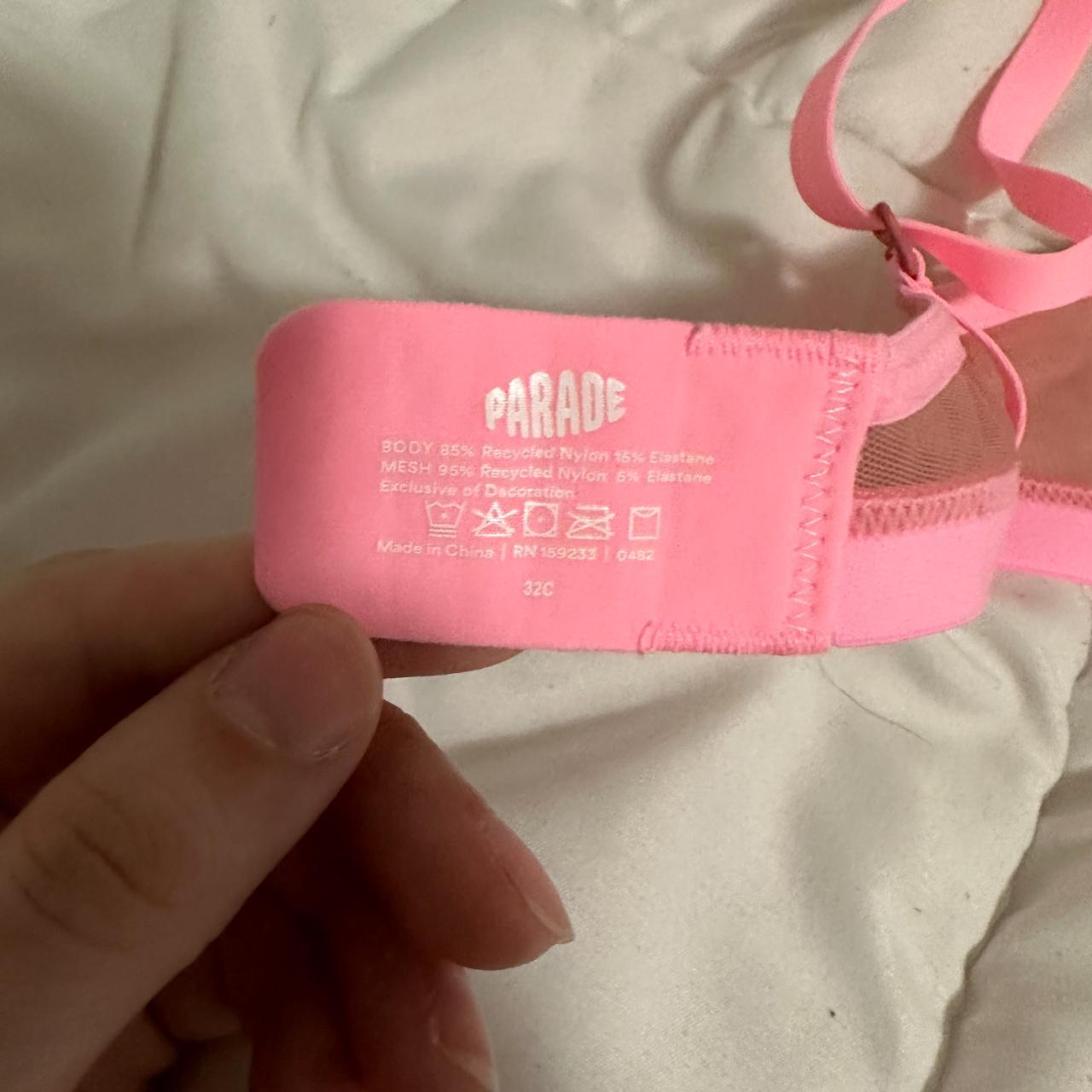 hot pink and maroon parade bra - 32C - underwire... - Depop