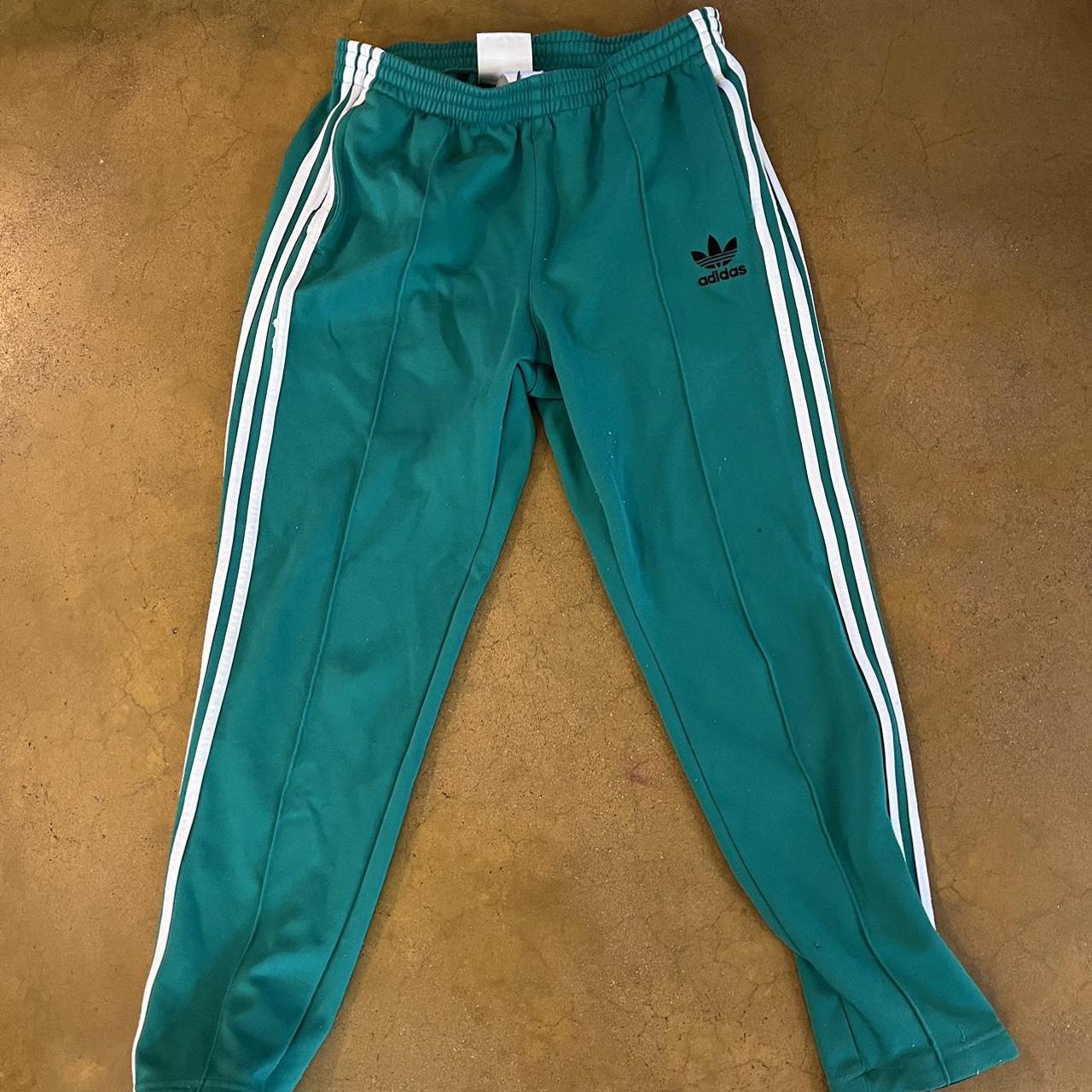 Vintage Adidas Originals green track pants. These... - Depop