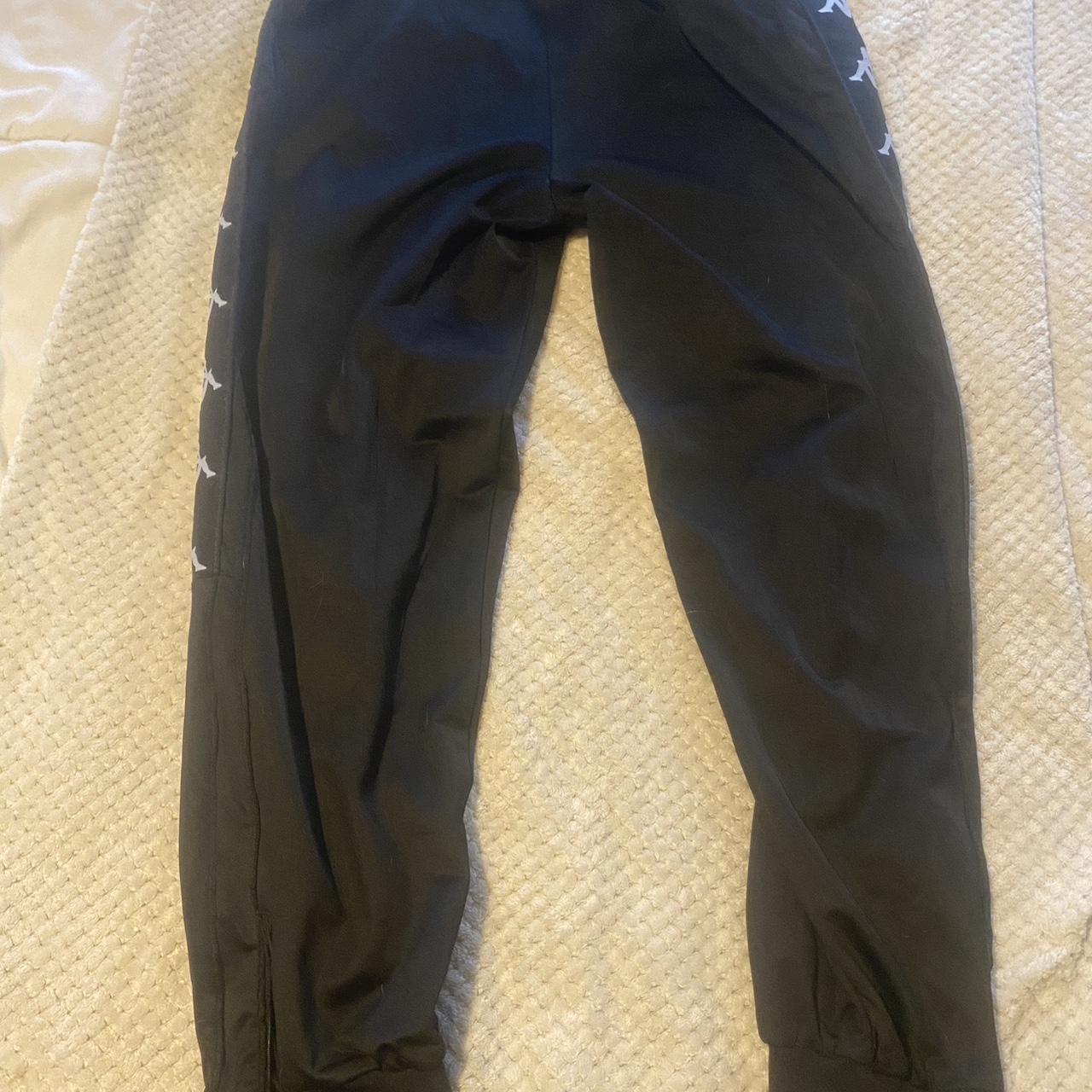 Kappa Men's Black and White Joggers-tracksuits | Depop