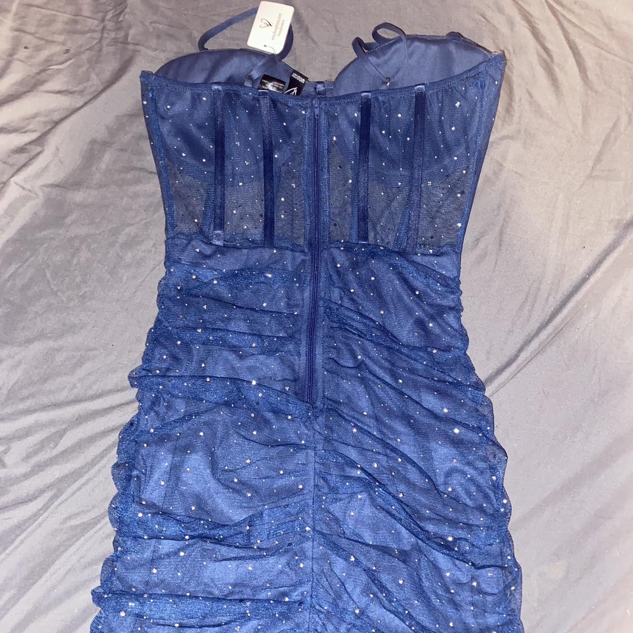Blue medium Windsor bodycon dress mesh backing with... - Depop