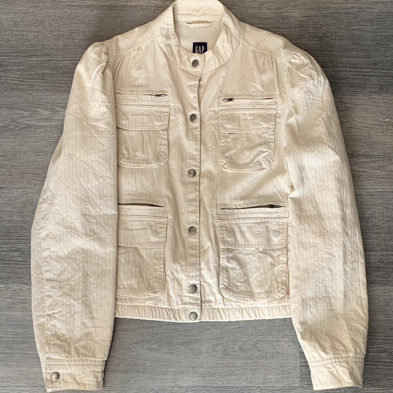 Cream light jacket with lots of pockets. You could... - Depop
