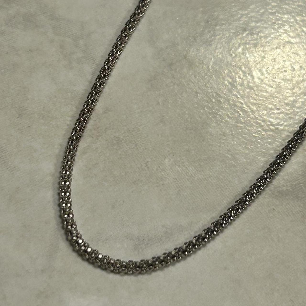 Thin Sterling Silver Chain - 17 inches - Hollow... - Depop