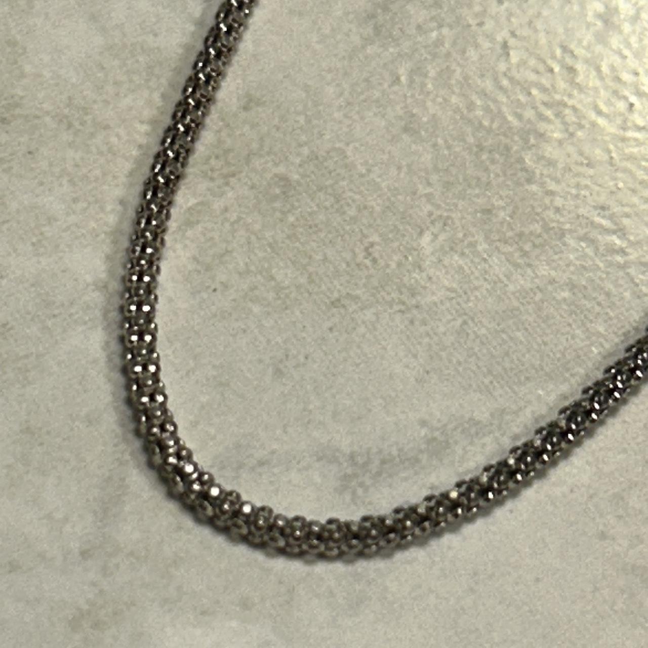 Thin Sterling Silver Chain - 17 inches - Hollow... - Depop