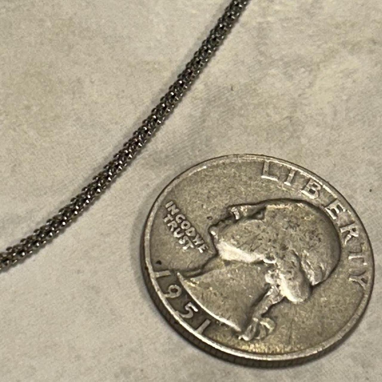 Thin Sterling Silver Chain - 17 inches - Hollow... - Depop