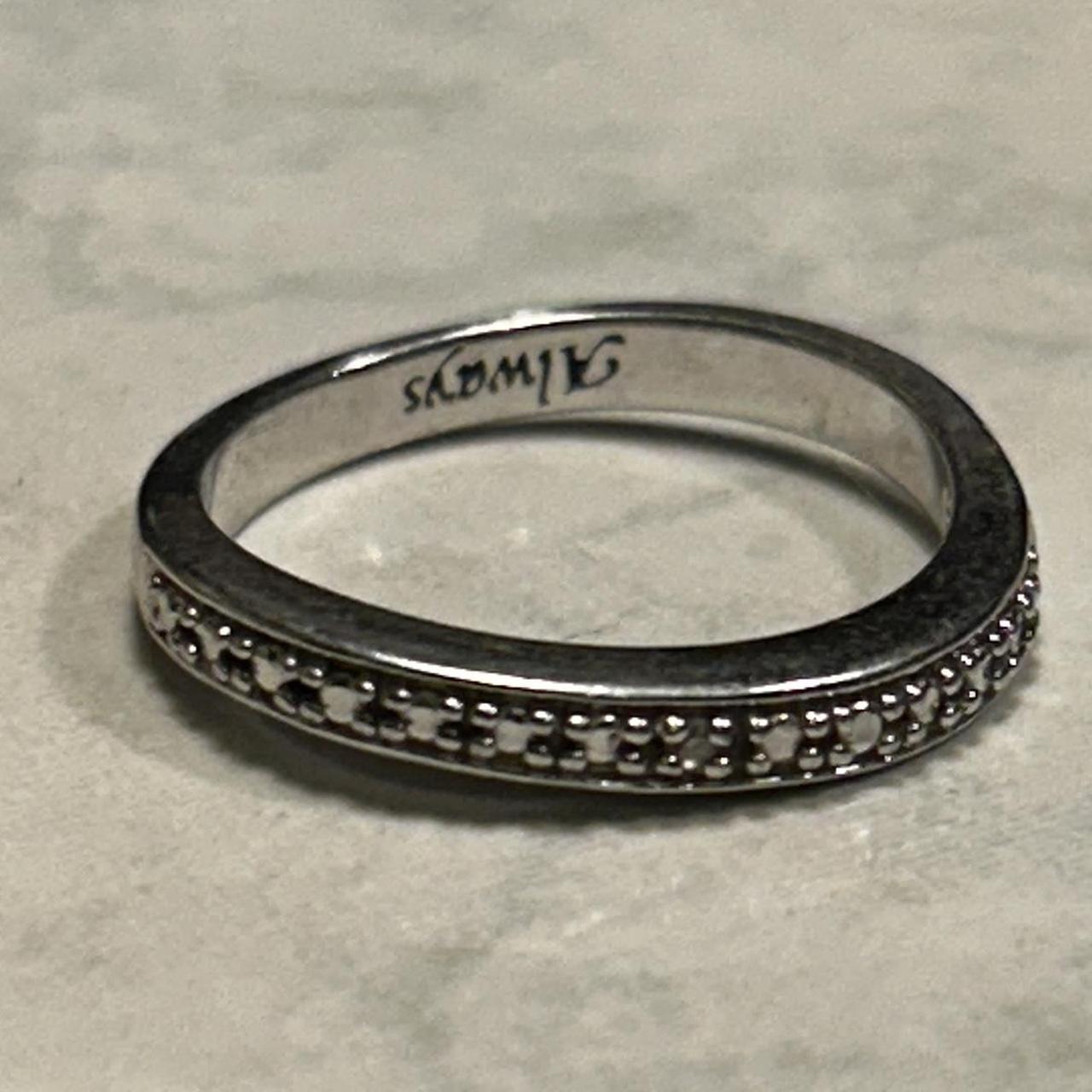 Modern Silver Ring in Sterling - Size 7 Silver is... - Depop