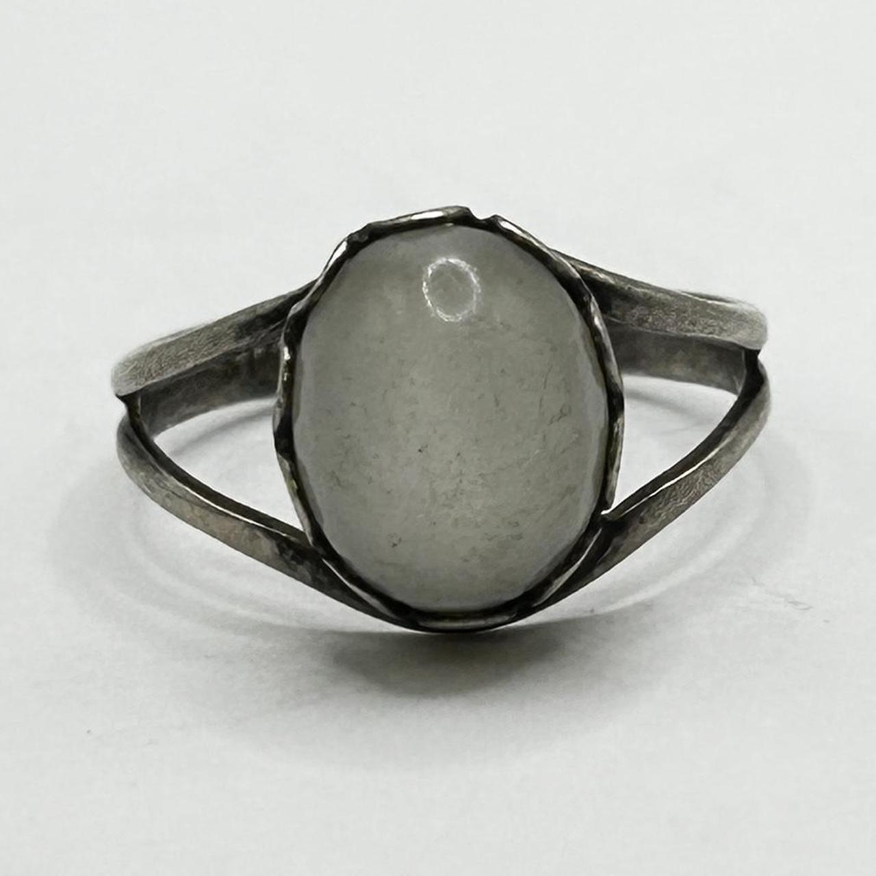 Small Selenite Ring Sterling Silver - Size 5 Metal... - Depop