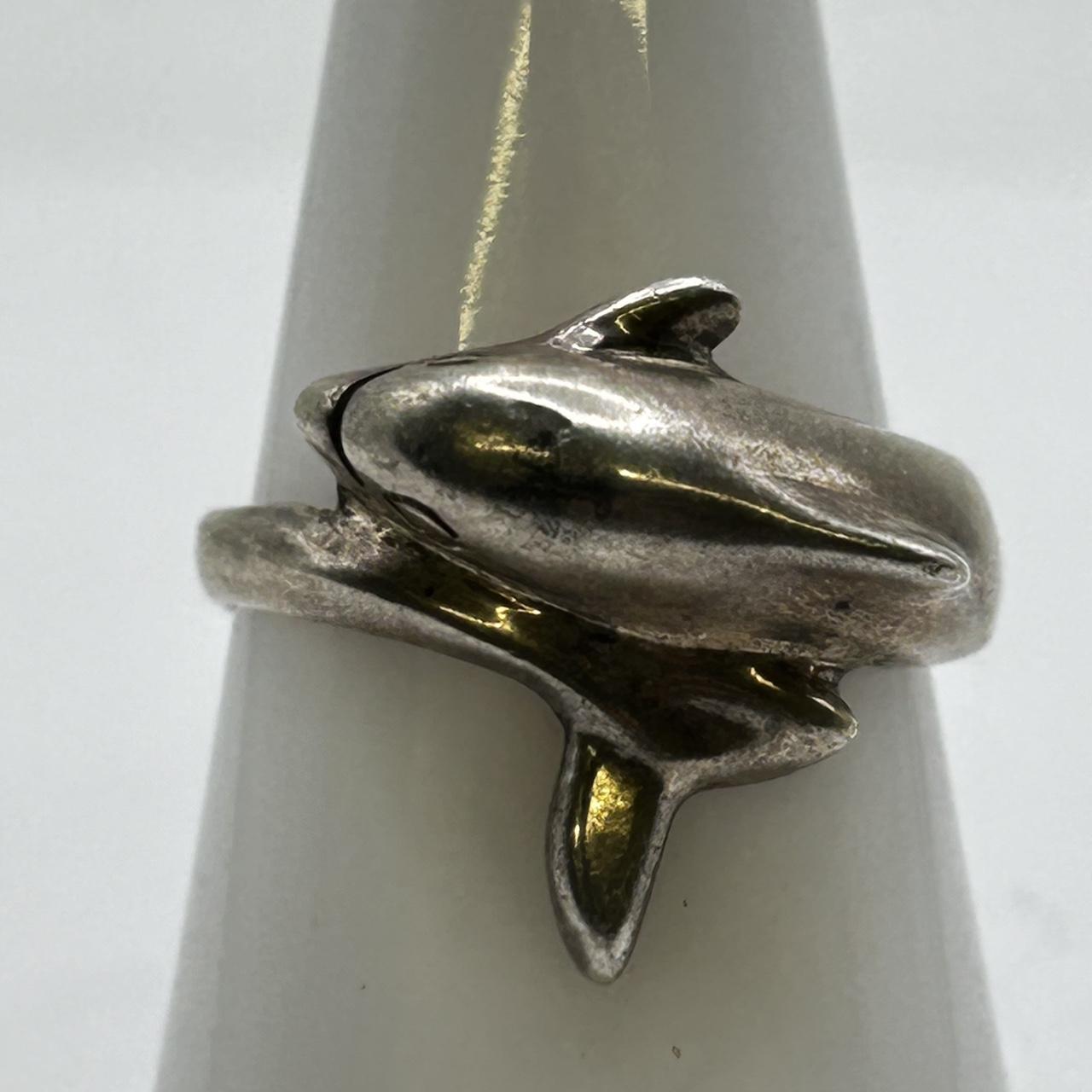 Dolphin Ring Sterling Silver - Size 9 Metal is... - Depop