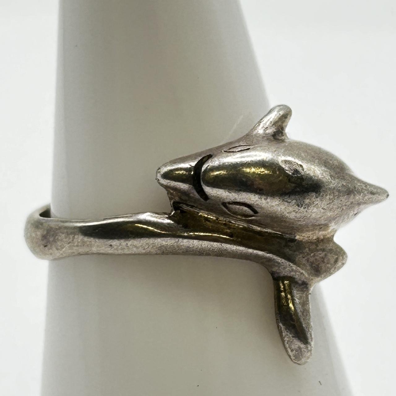 Dolphin Ring Sterling Silver - Size 9 Metal is... - Depop