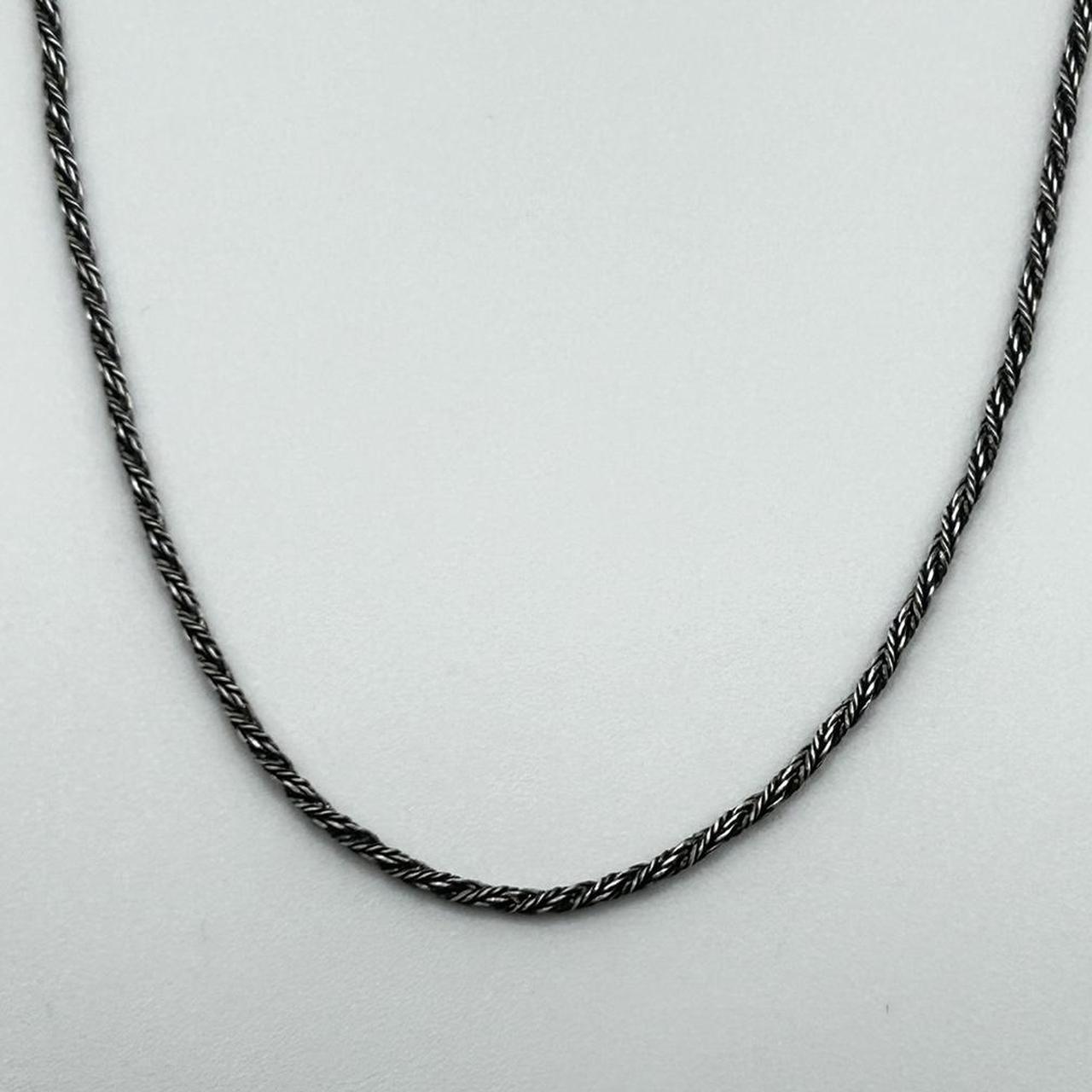 Thin Sterling Silver Chain - 24 inches Naturally... - Depop