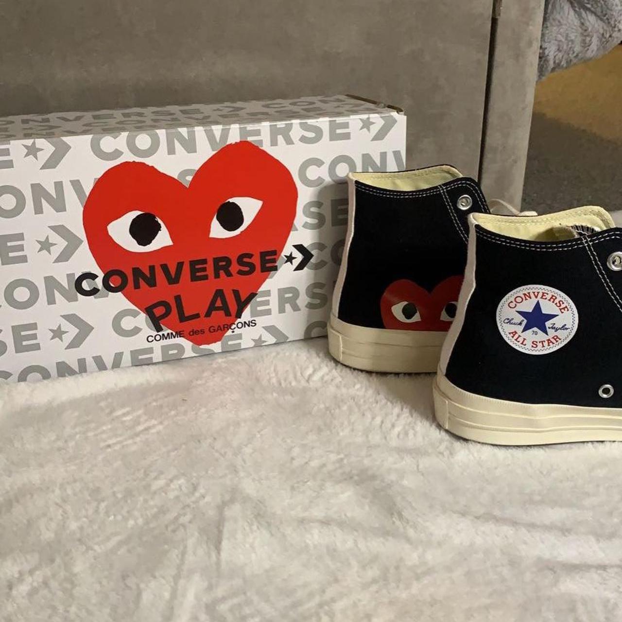 Converse Play, Comme Des Garçons - Depop