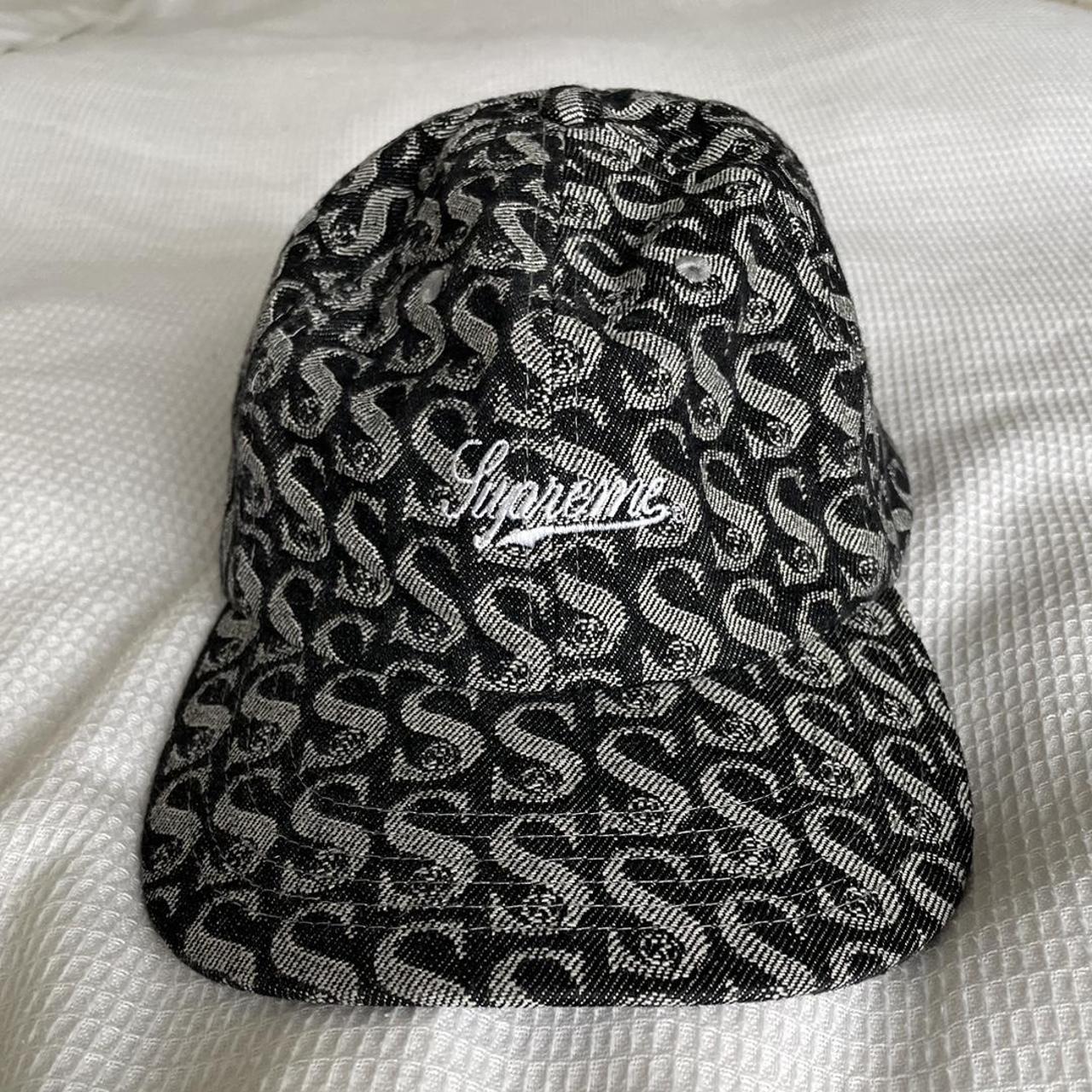 SUPREME S21 MONOGRAM ALL OVER S DENIM CAP V RARE... - Depop