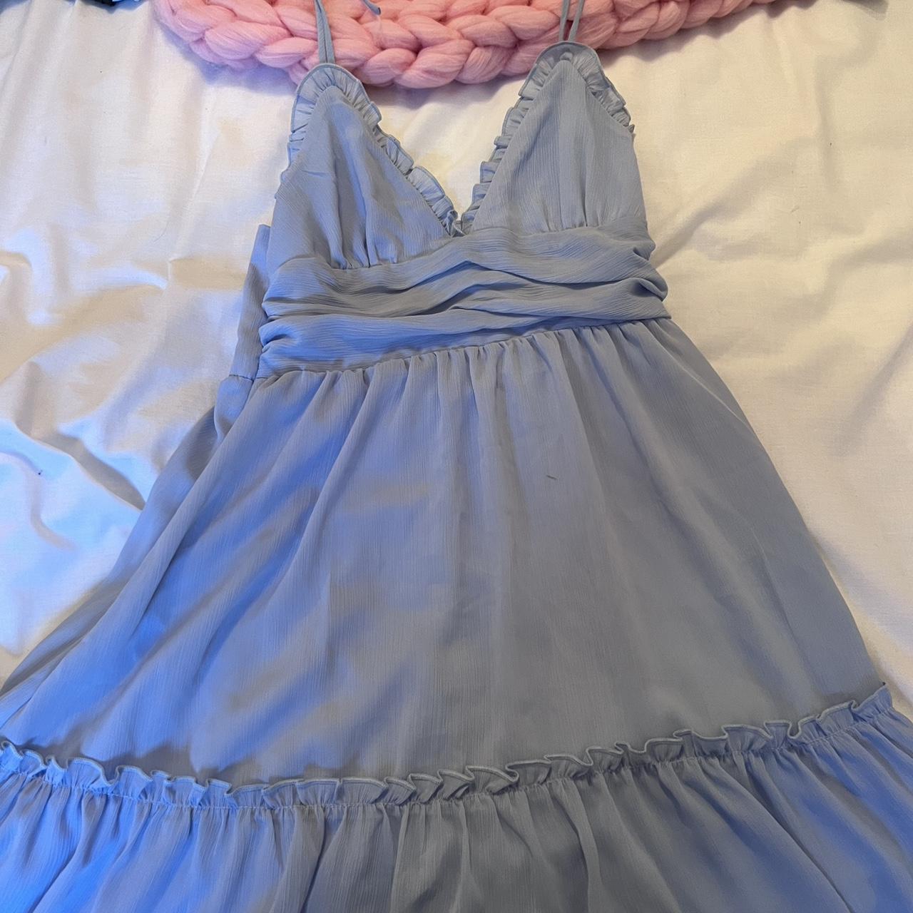 CIDER blue dress Uk size small Barely work good... - Depop
