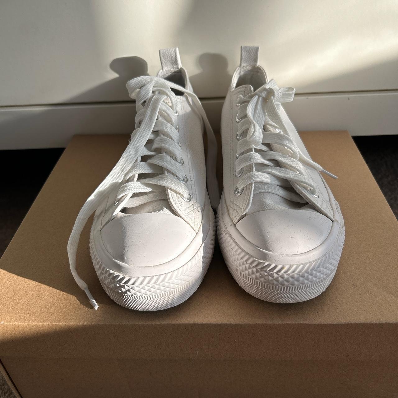 Primark white trainers - UK size 4 - Depop