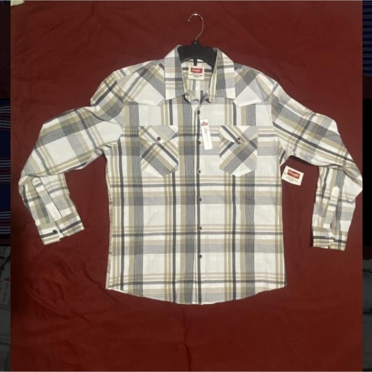 Wrangler Long Sleeve Button Up Size Large Brand... - Depop