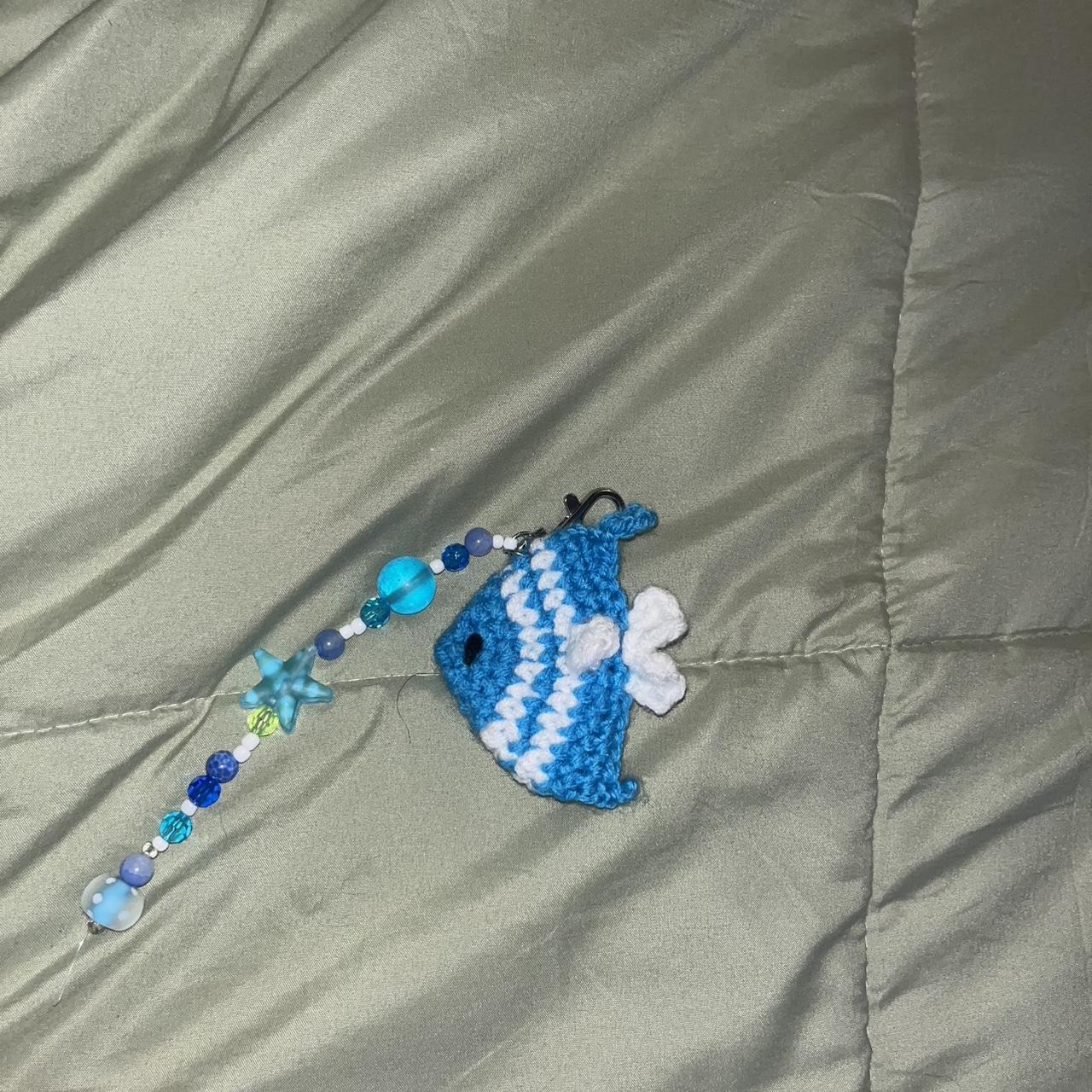 super cute blue fish keychain!! perfect for a beach... | Depop