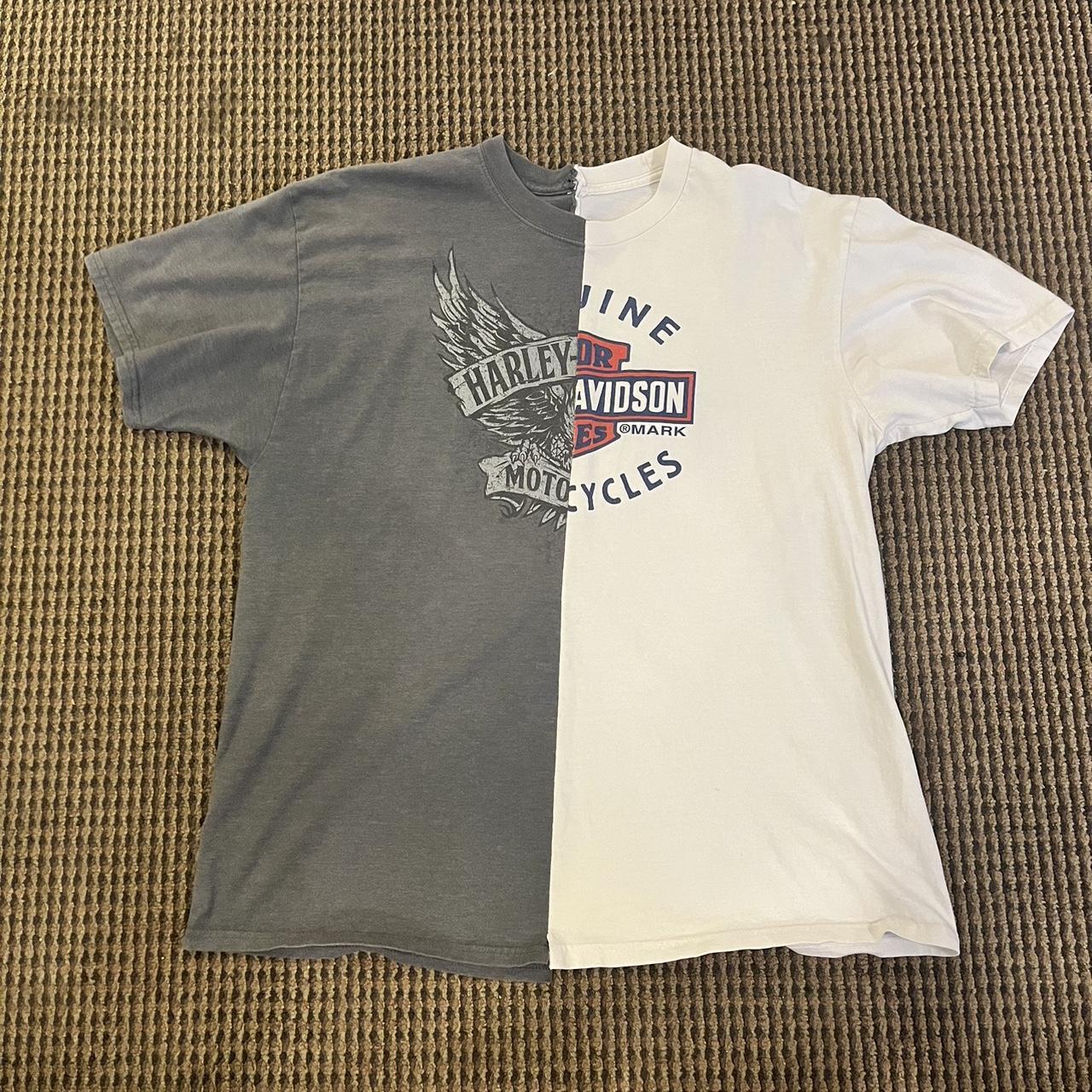 split harley shirt vintage custom - Depop