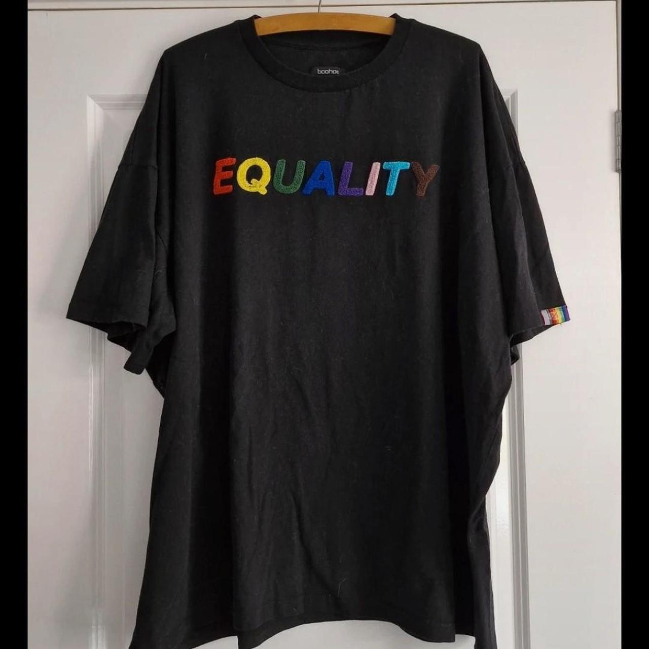 Boohoo Black Pride/Equality T-shirt Size 3XL All... - Depop