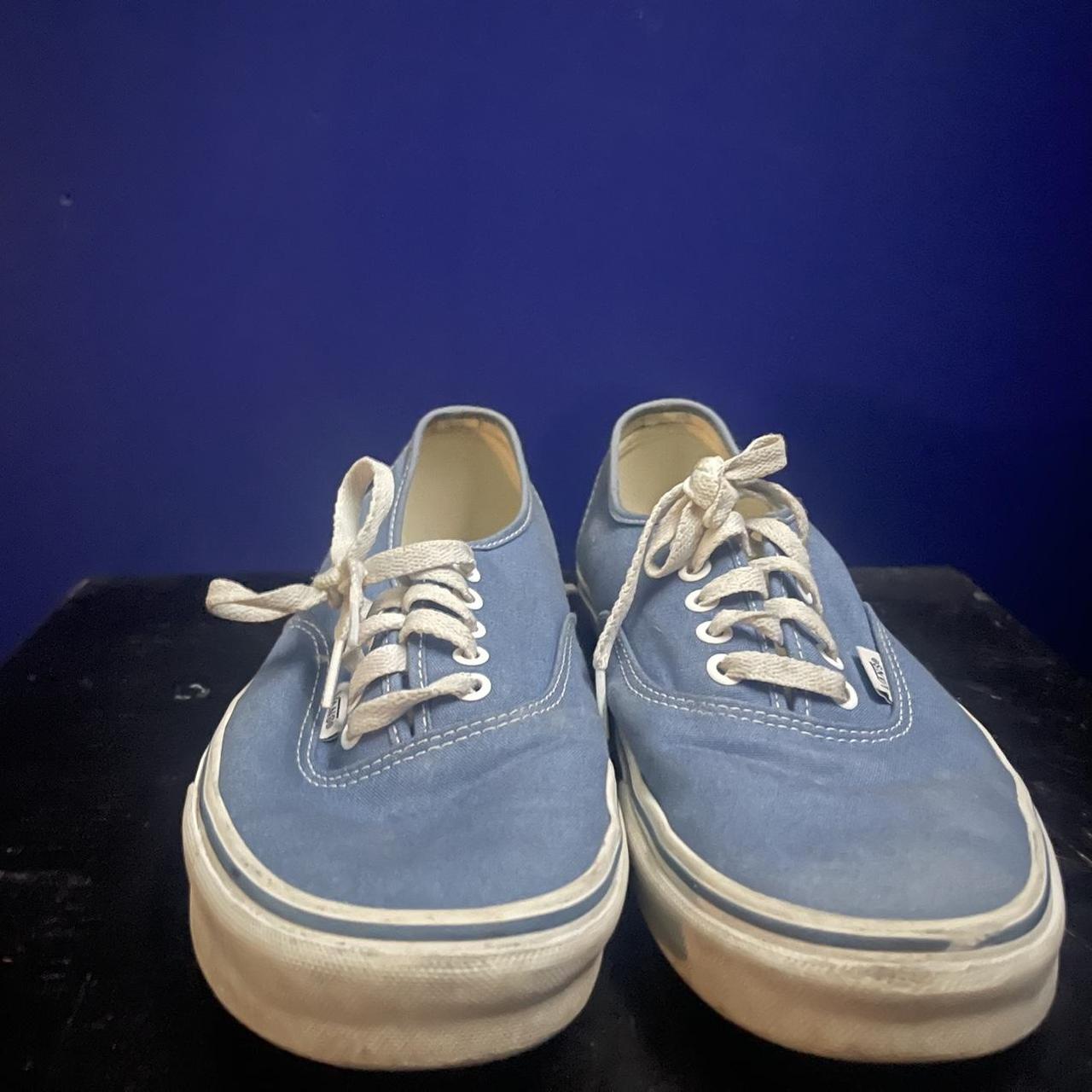 dusty blue/macdemarco-esque vans. size 11.5 will... - Depop