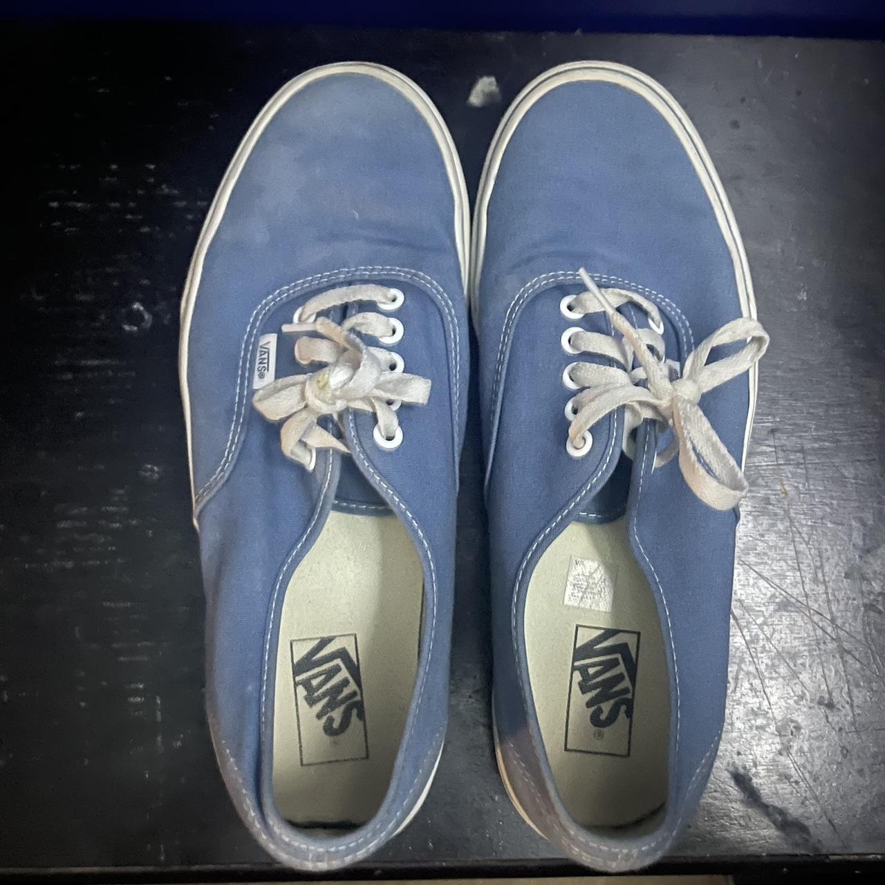dusty blue/macdemarco-esque vans. size 11.5 will... - Depop