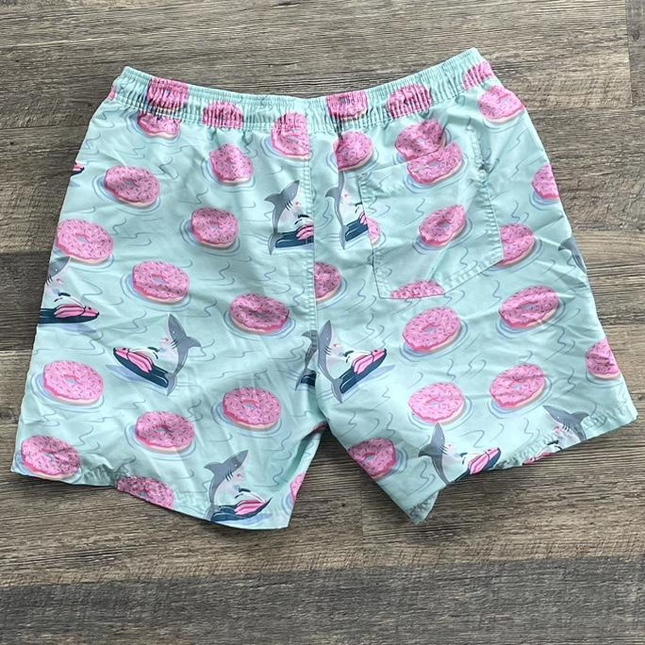 Shark and donut swimming trunks Mesh inside Has a... - Depop