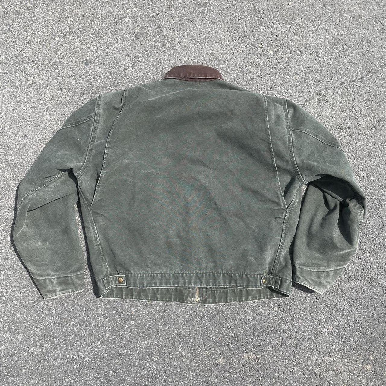 Carhartt Green Detroit Jacket Lined interior.... - Depop