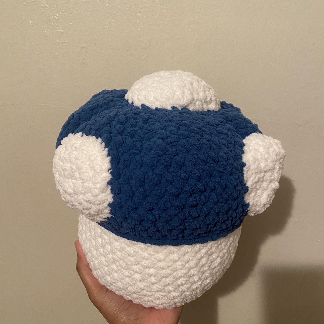 Blue crochet chunky mushroom #crochet #plushie - Depop
