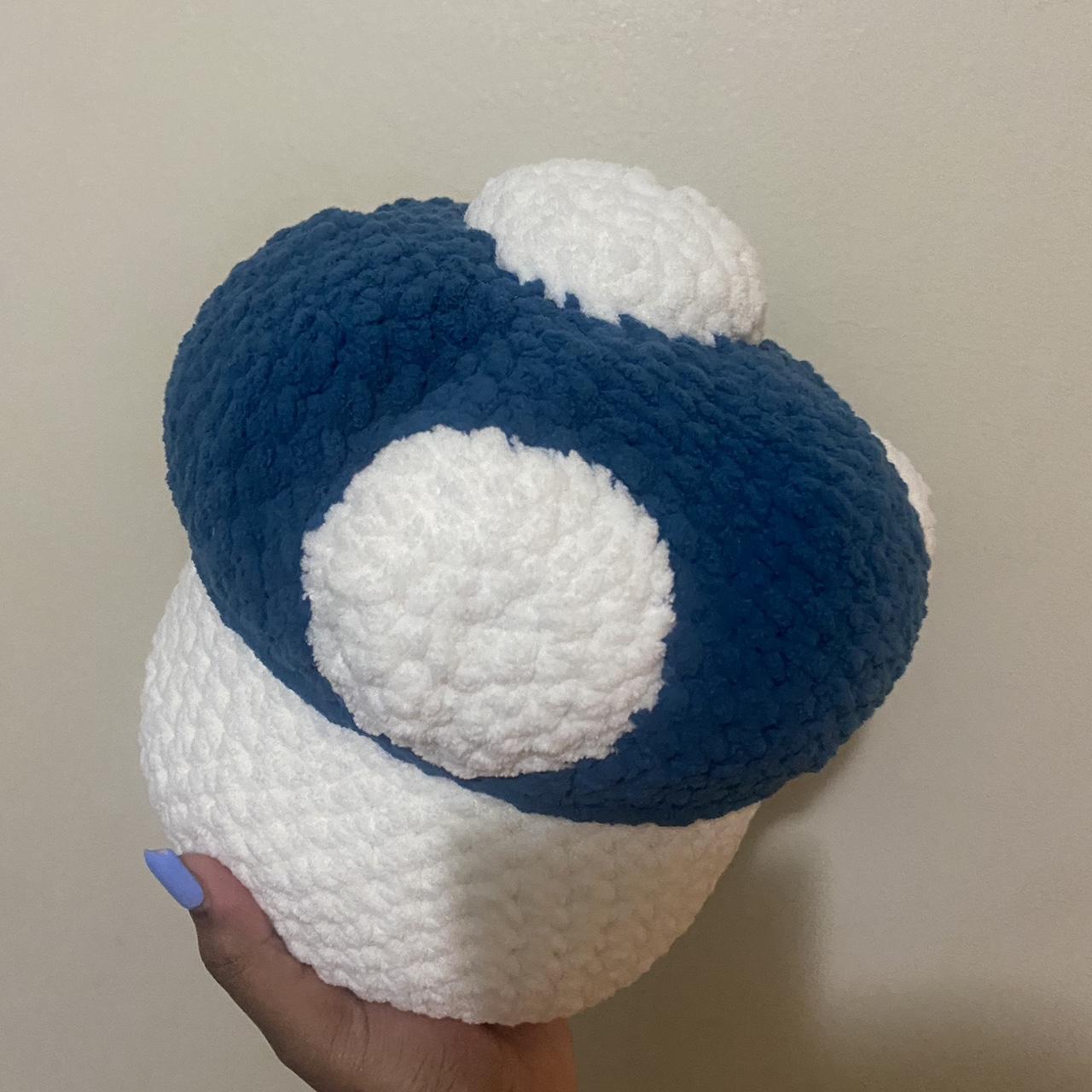 Blue crochet chunky mushroom #crochet #plushie - Depop