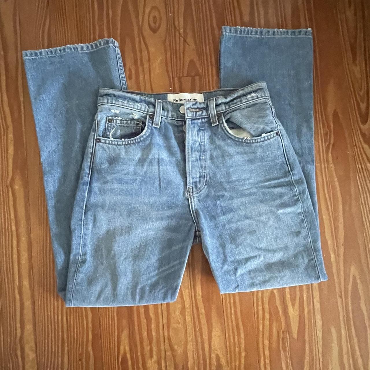Reformation high rise demon jeans size 24... - Depop