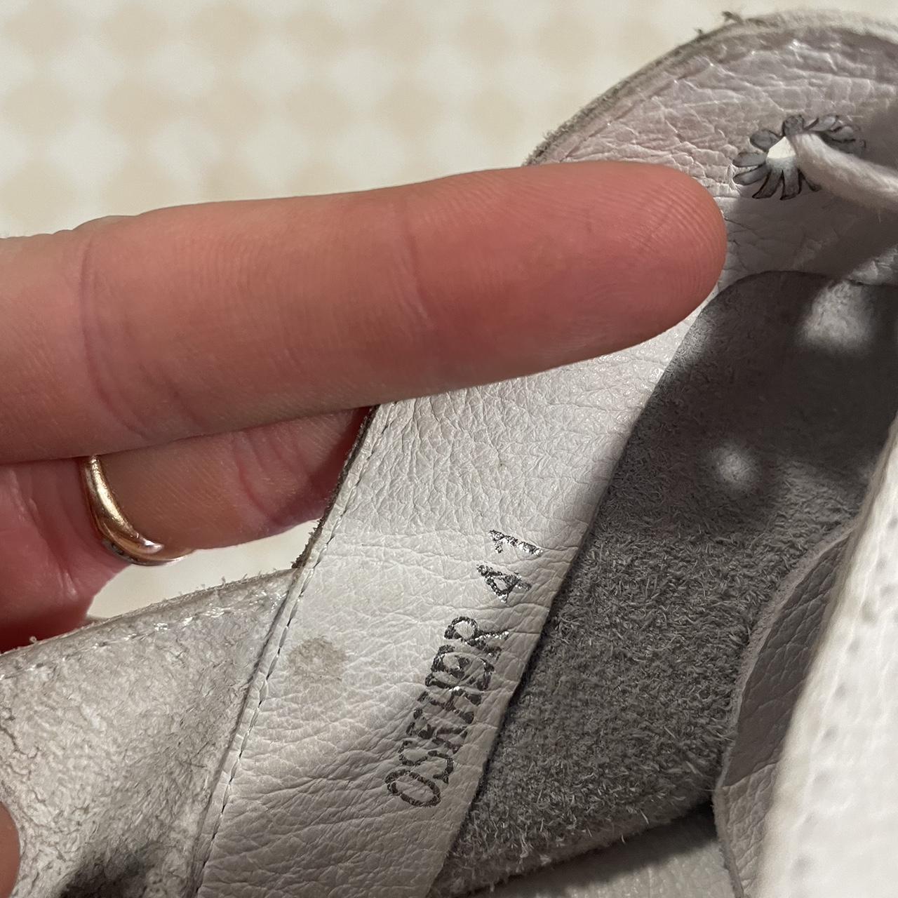 Mollini white leather sneakers *will wipe over and... - Depop