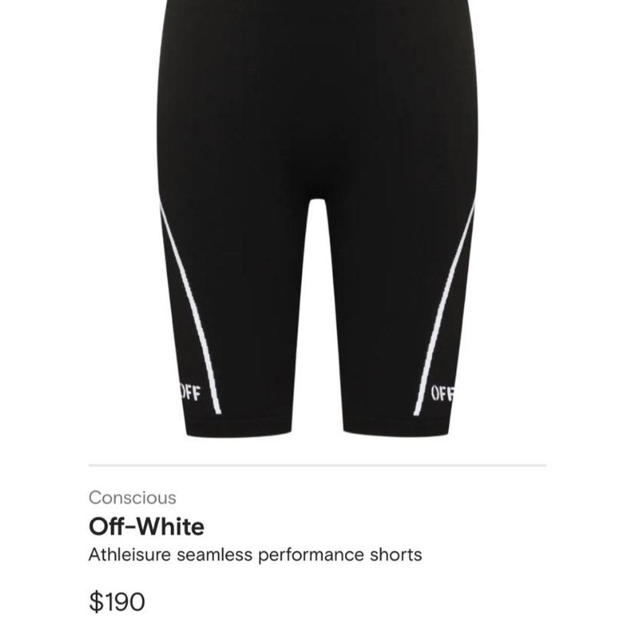 Off White Athleisure Shorts And Crop Top Set Size Depop