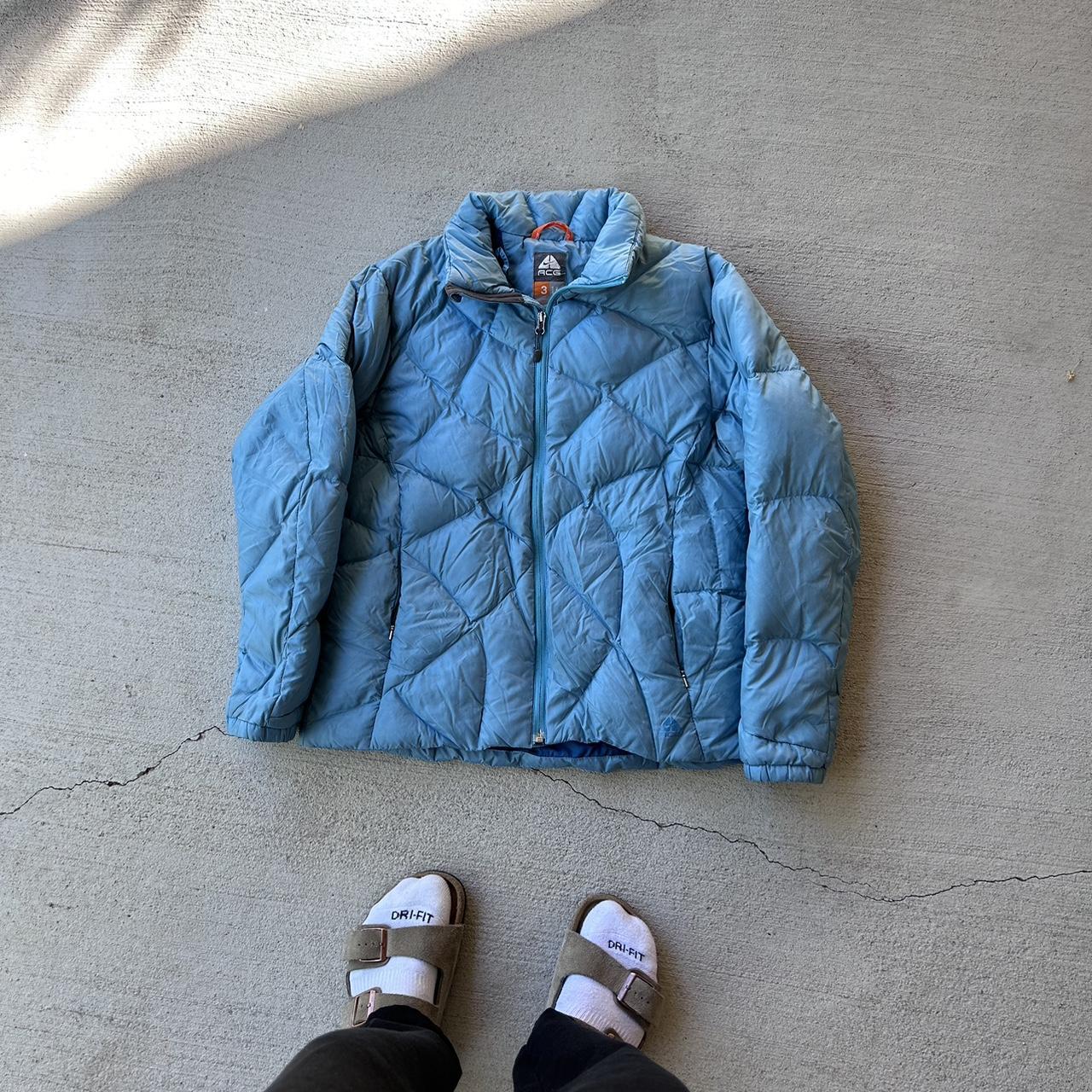 Nike ACG puffer jacket Size L Nice blue color Great... - Depop