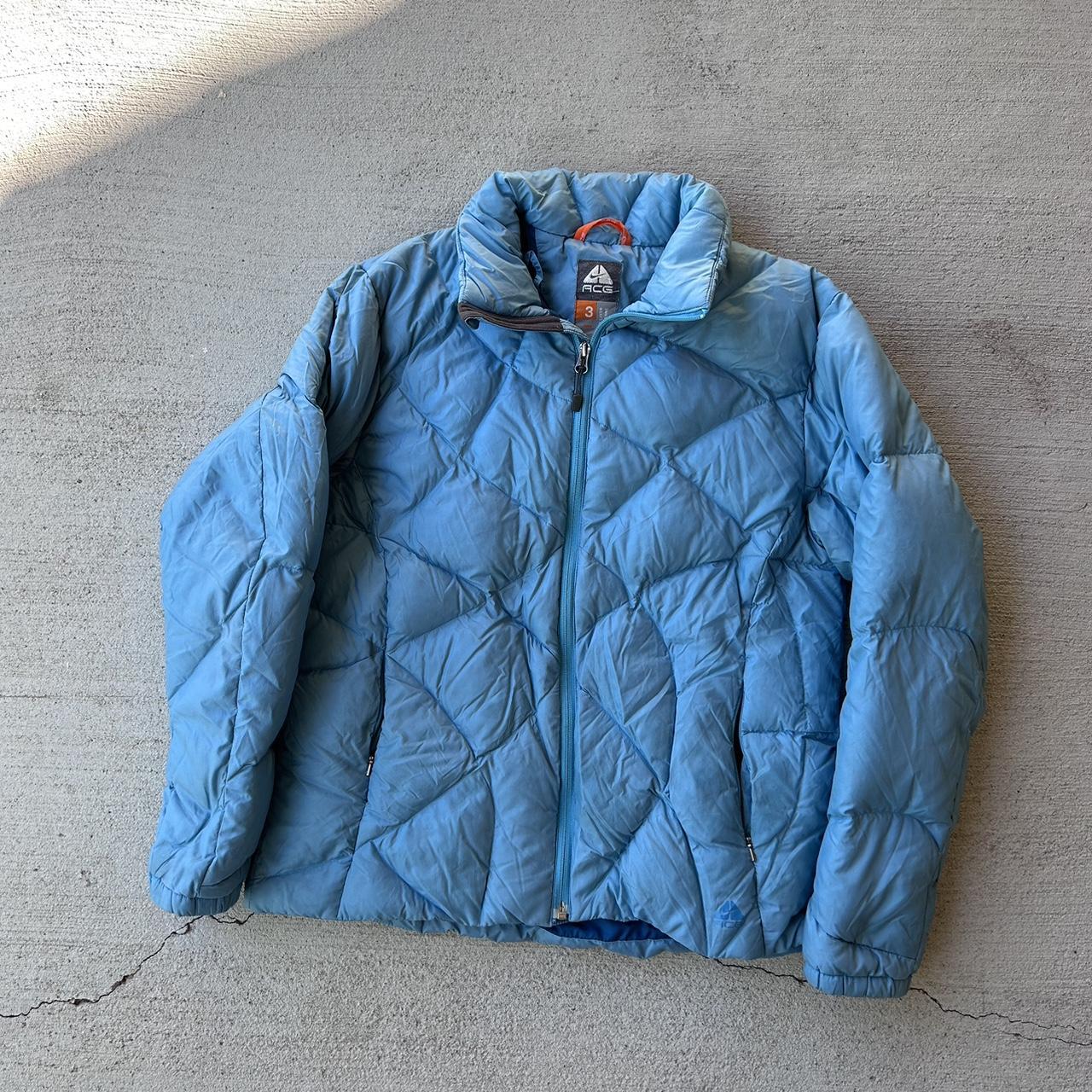 Nike ACG puffer jacket Size L Nice blue color Great... - Depop