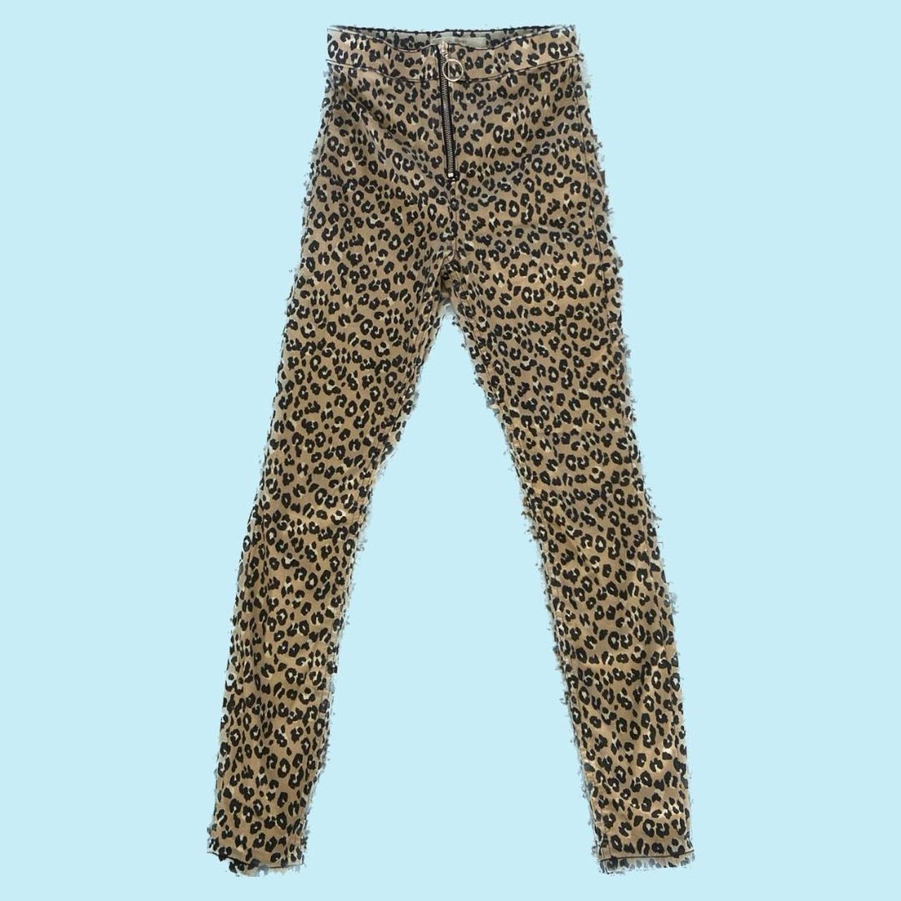 Top shop: Leopard Joni Moto Pants #leopard #topshop... - Depop