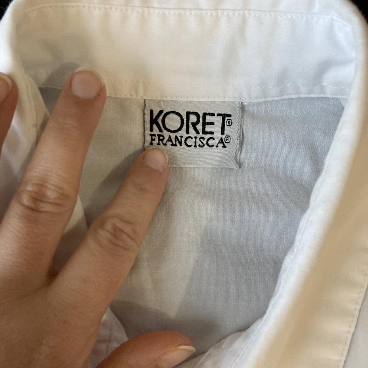 KORET FRANCISCA White Polo Button down... - Depop