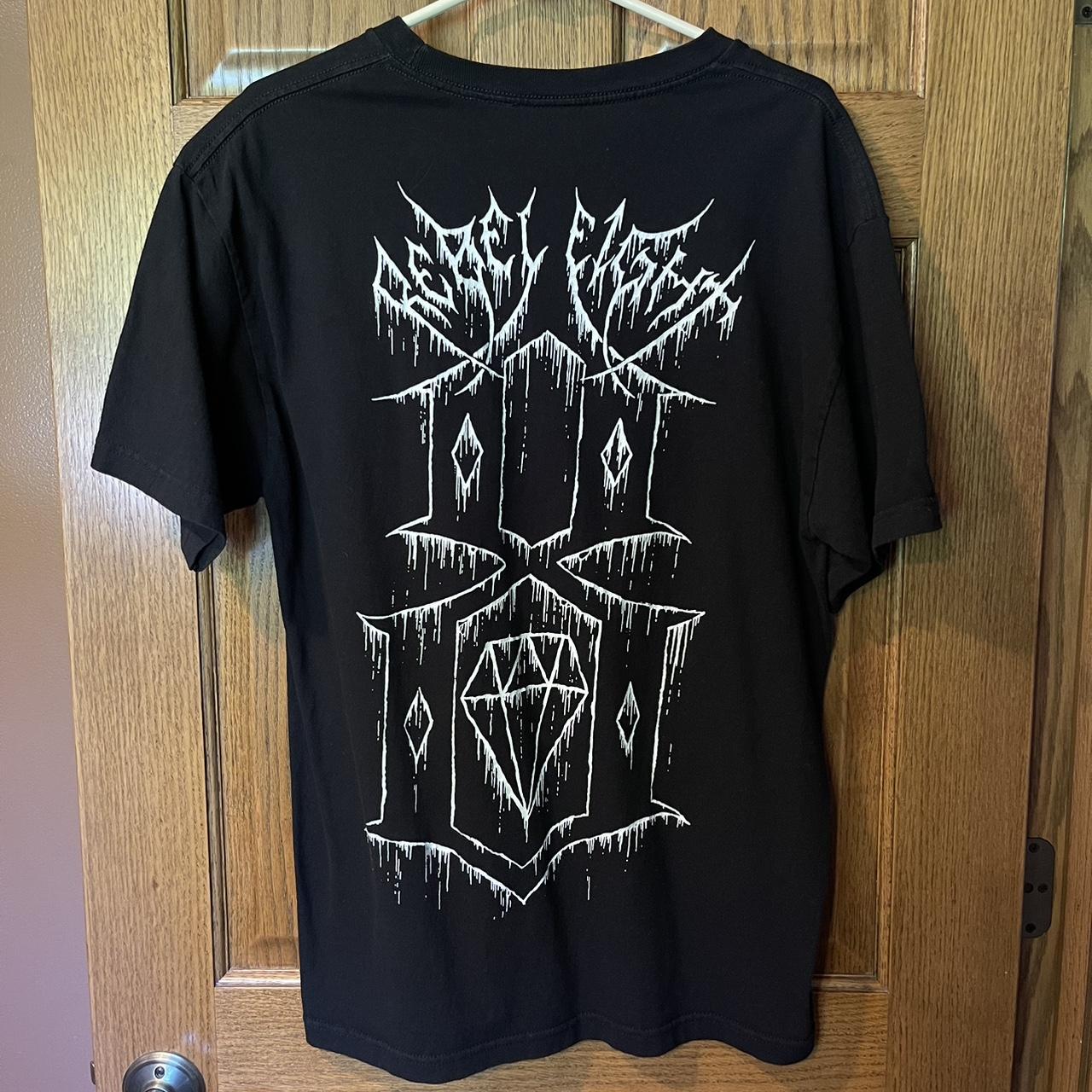 rebel eight black metal logo t shirt, perfect... | Depop