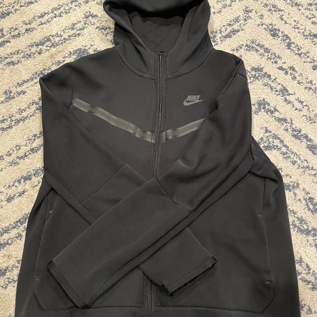 Black Nike tech #nike #niketech #blackniketech size... - Depop