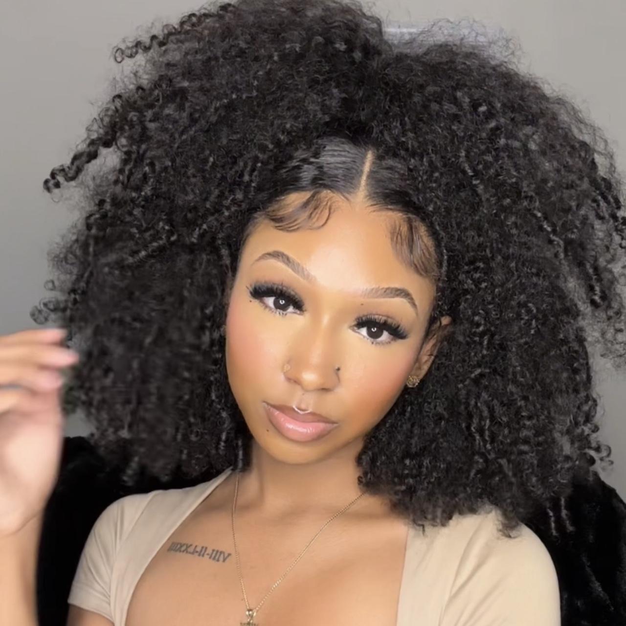 glueless precut 4x6 closure wig, 14 inches - Depop