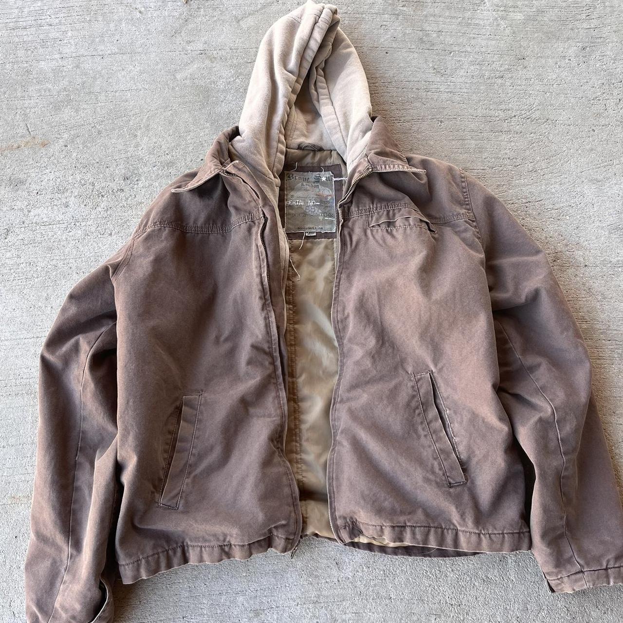 Vintage cropped brave soul jacket Size Large but... - Depop