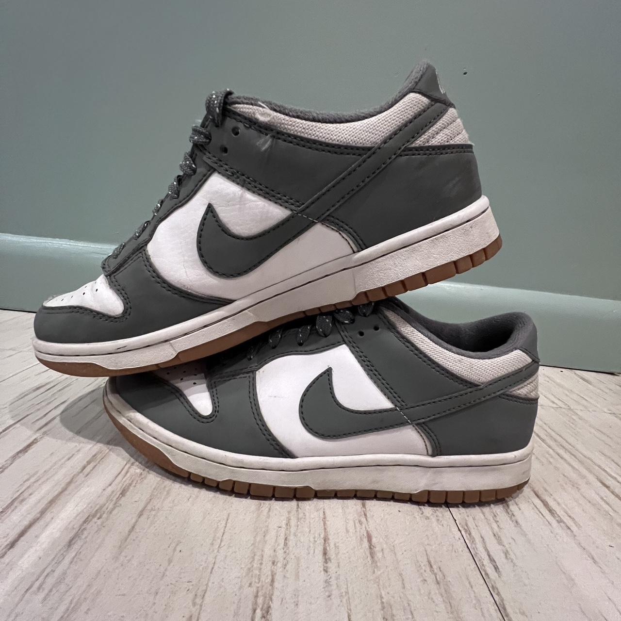 reflective grey nike low dunks view photos for... | Depop