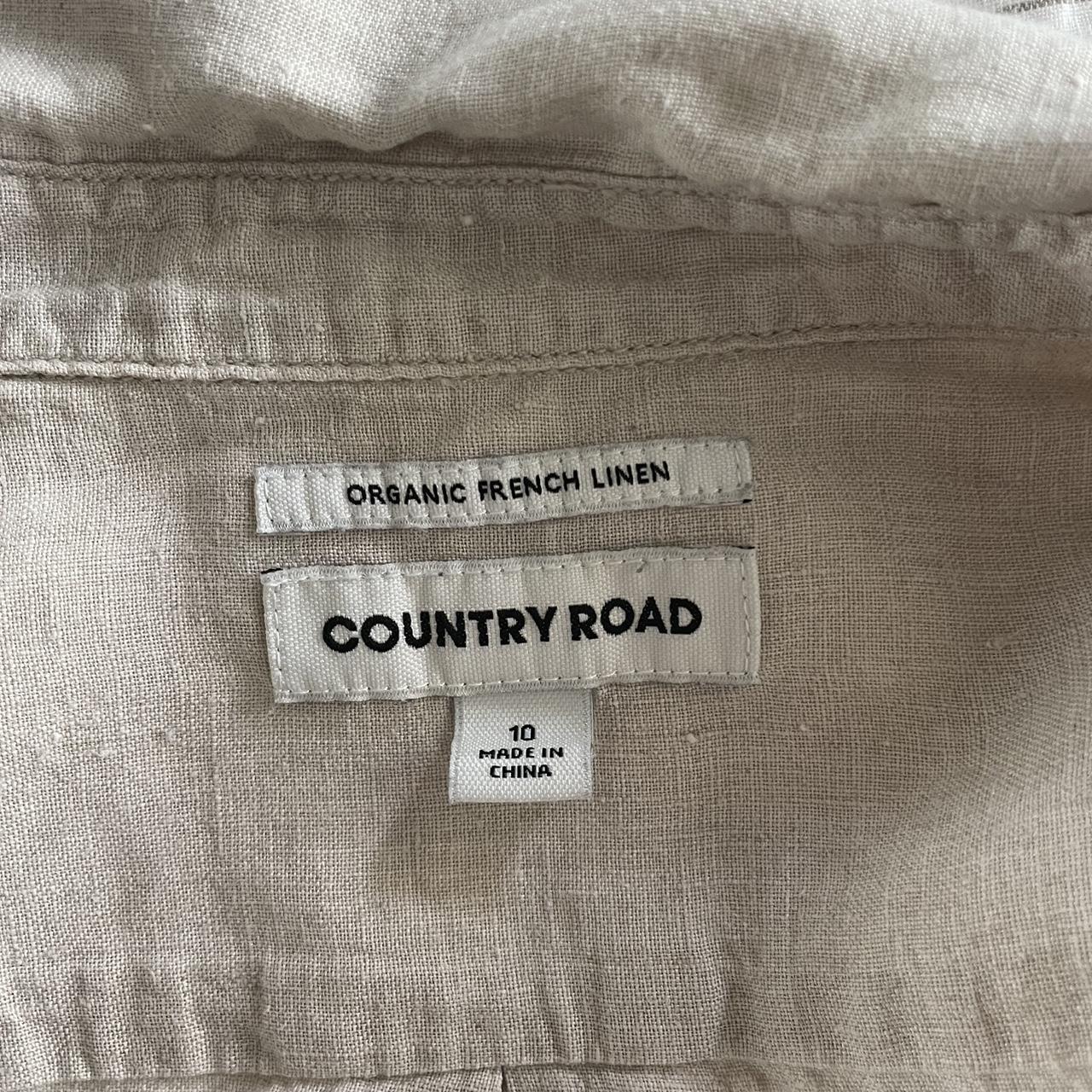 Country Road Linen Shirt in Flax Size... - Depop