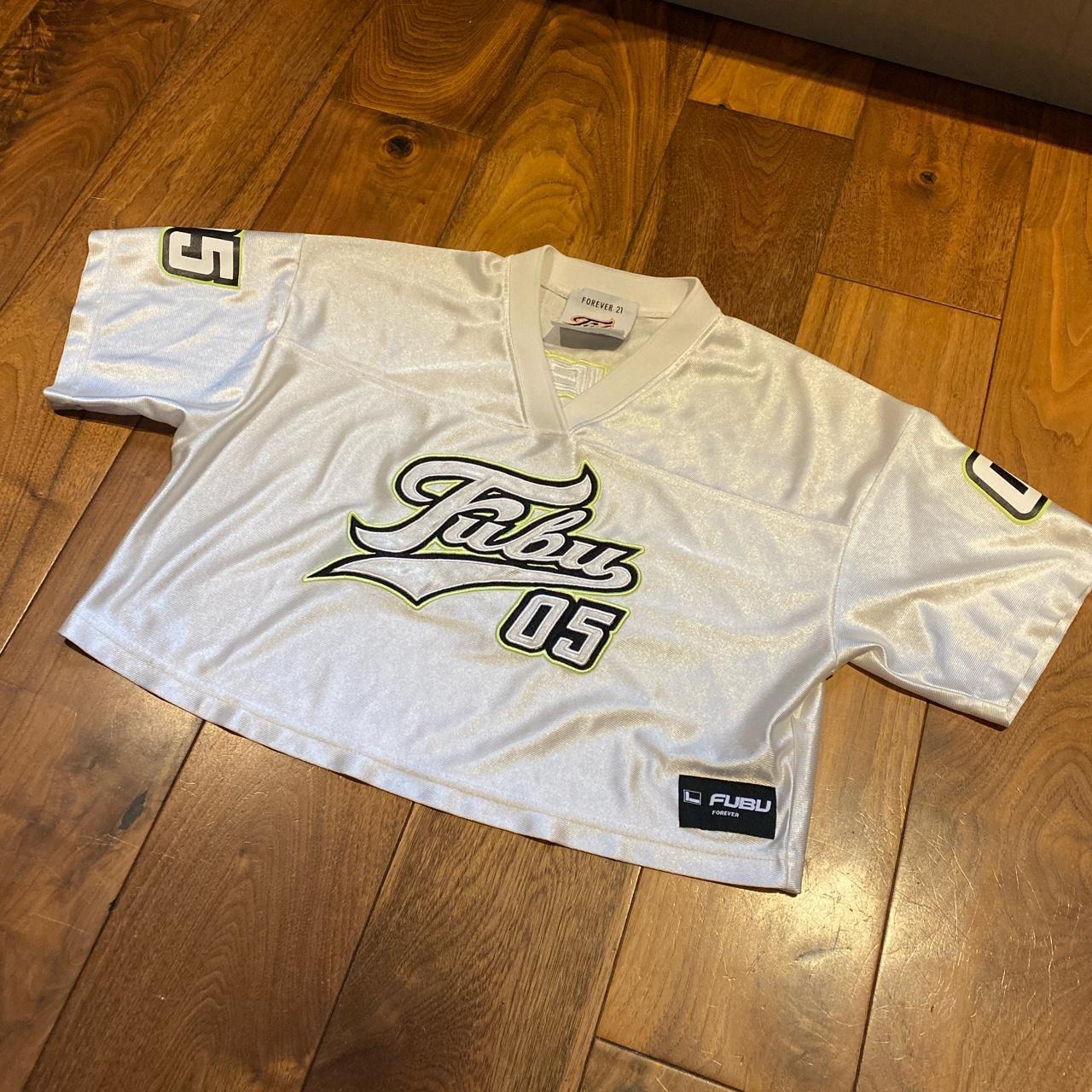 FUBU cropped jersey Lenght 16.5 Pit to Pit 18 inches - Depop