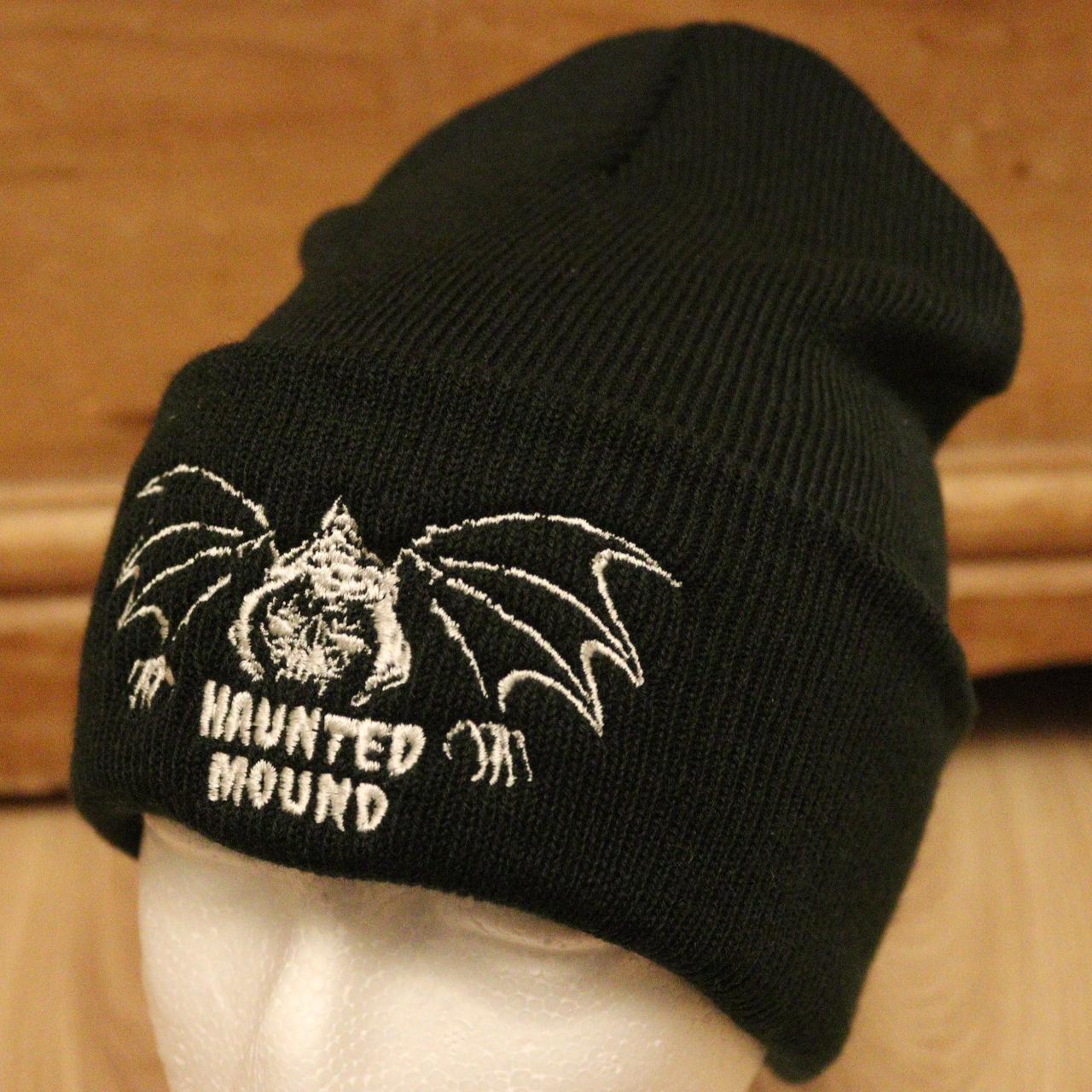 Sematary Haunted Mound Black & White Demon Beanie... - Depop