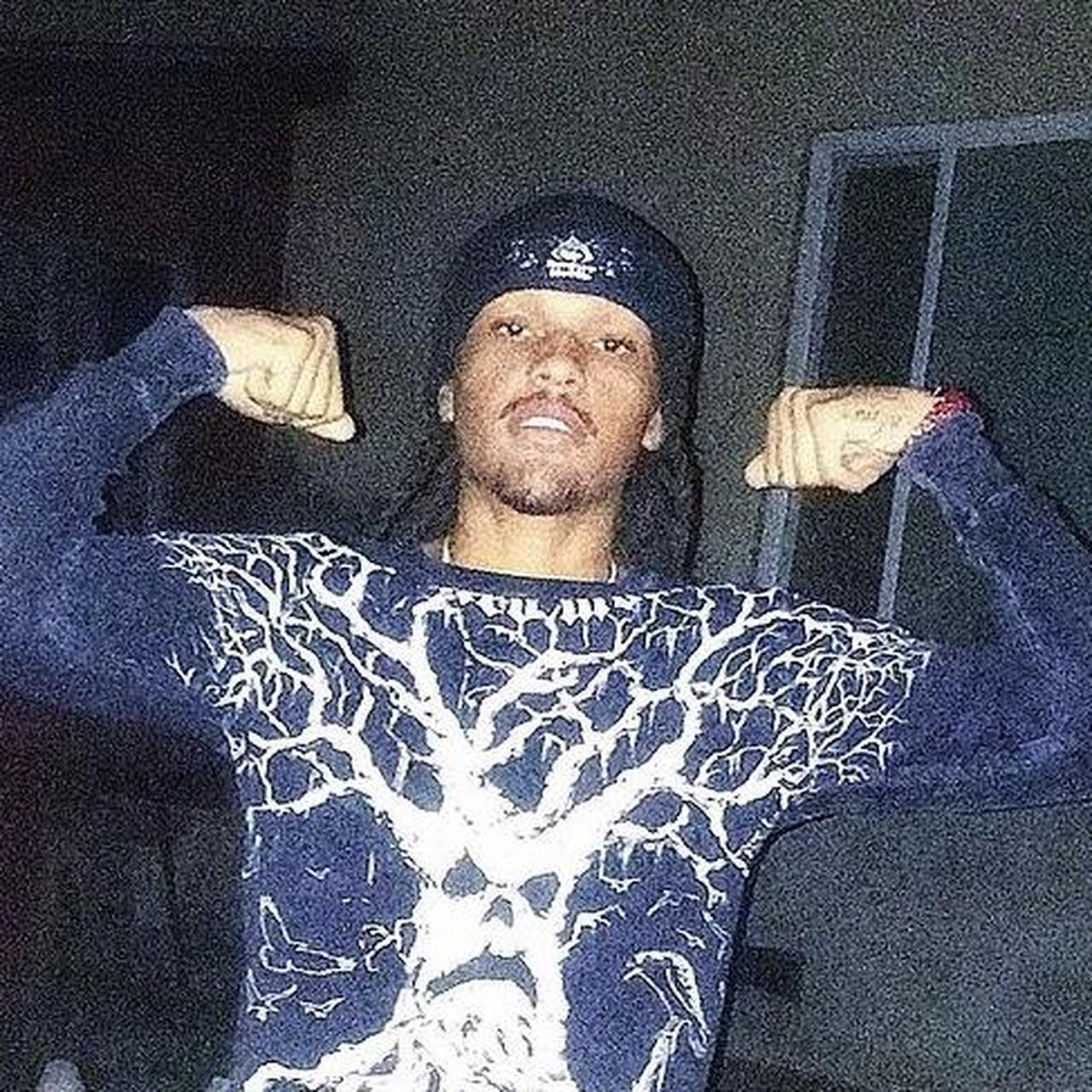 Sematary Haunted Mound Black & White Demon Beanie... - Depop