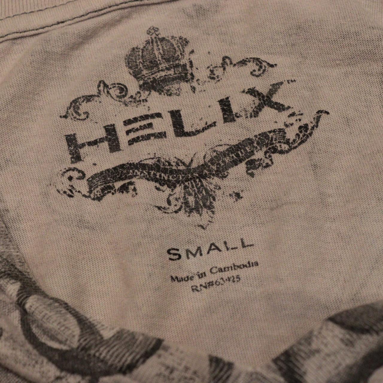 Helix Grey, Black & Blue Angel Wings Cross V-Neck... - Depop