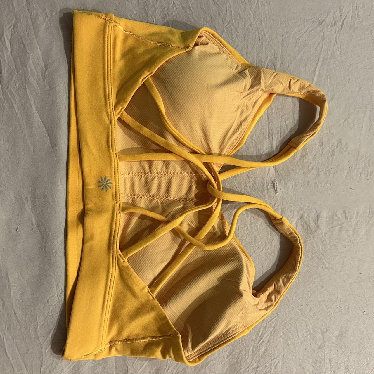 Athleta sports bra in neon orange. Light use, as... - Depop