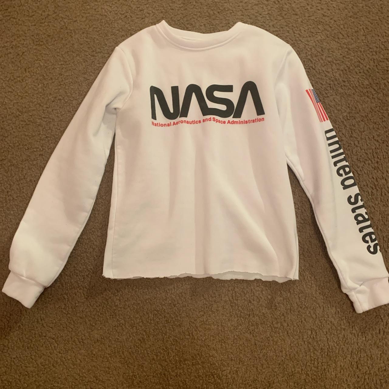 nasa white sweatshirt #fashion - Depop
